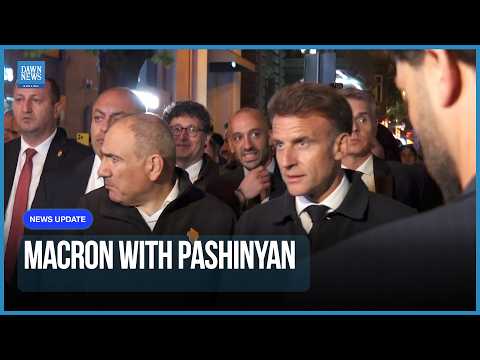 French President Macron Greeted With cheers In Yerevan As He Strolls Alongside Armenia PM Pashinyan