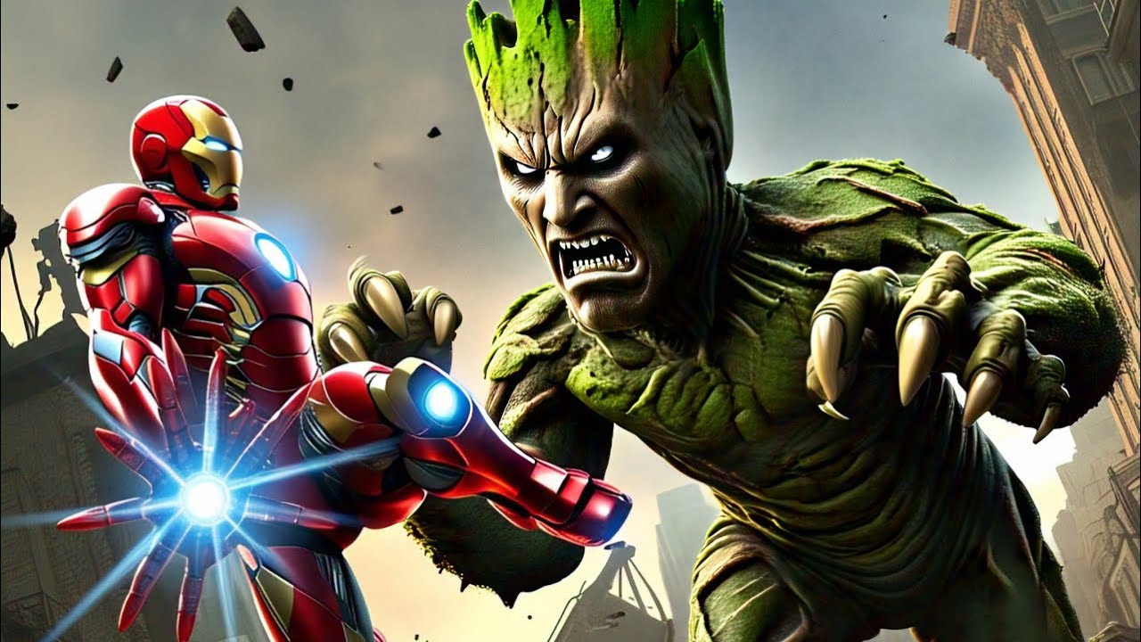 Avengers Civil War? Iron Man vs Groot Full Fight! @marvel #marvel - YouTube