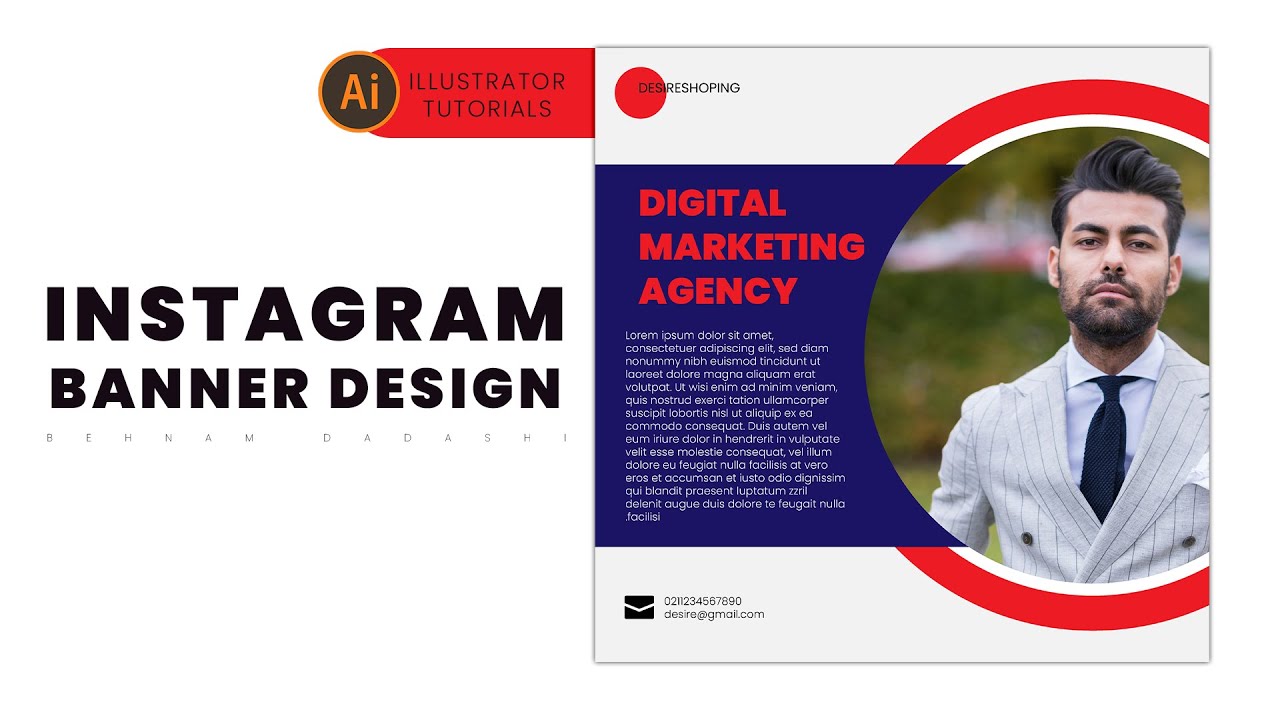 How to Design Social Media Post Design in Illustrator - YouTube