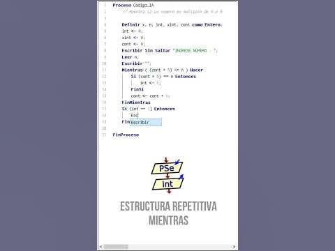 🟡 PSeInt : Algoritmo que muestra si un número es múltiplo de 5 ó múltiplo de 9 en pseint - YouTube
