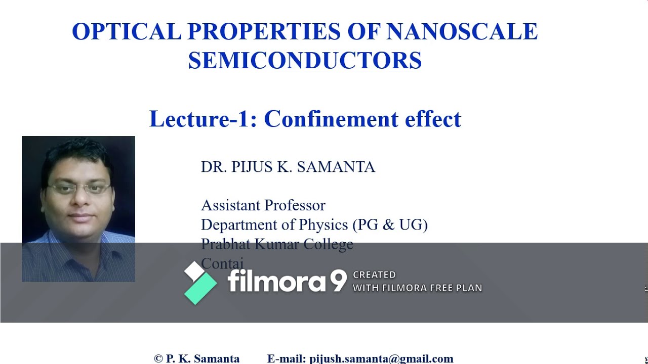 Optical Properties of semiconductor Lecture 1 of 4 - YouTube