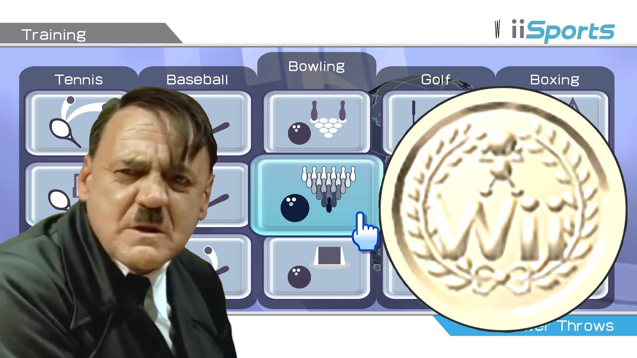 Hitler Tries to Get A Platinum Medal in Wii Sports - YouTube