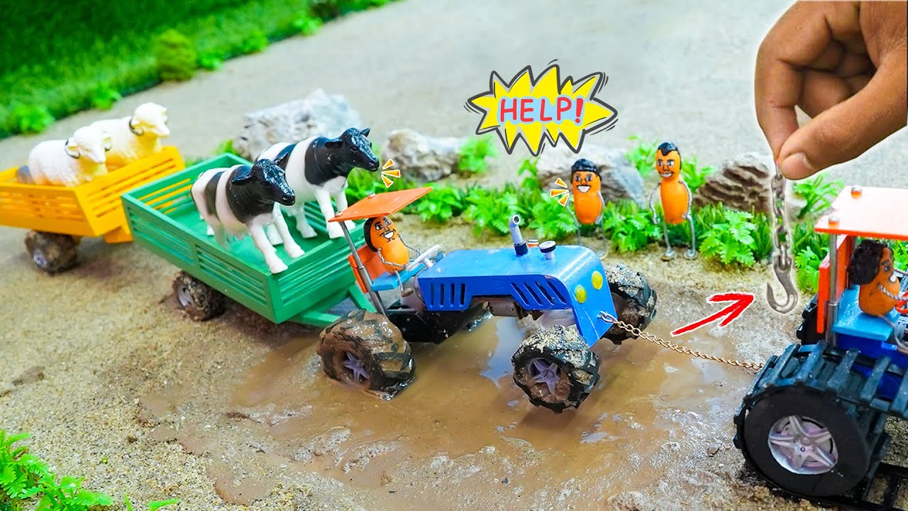 Diy mini tractor to build a top cow farm | MinMin Creator - YouTube