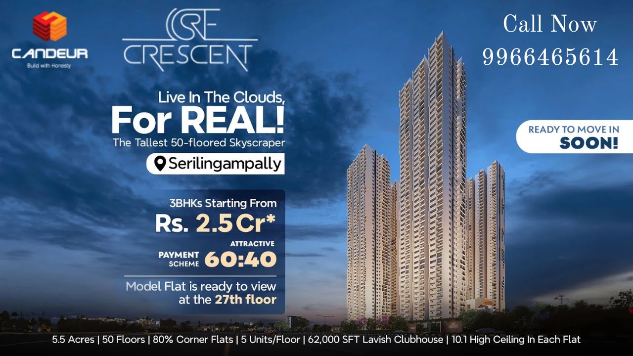 Candeur Crescent Luxury Stunning 3Bhk Flats for Sale in Lingampally ...