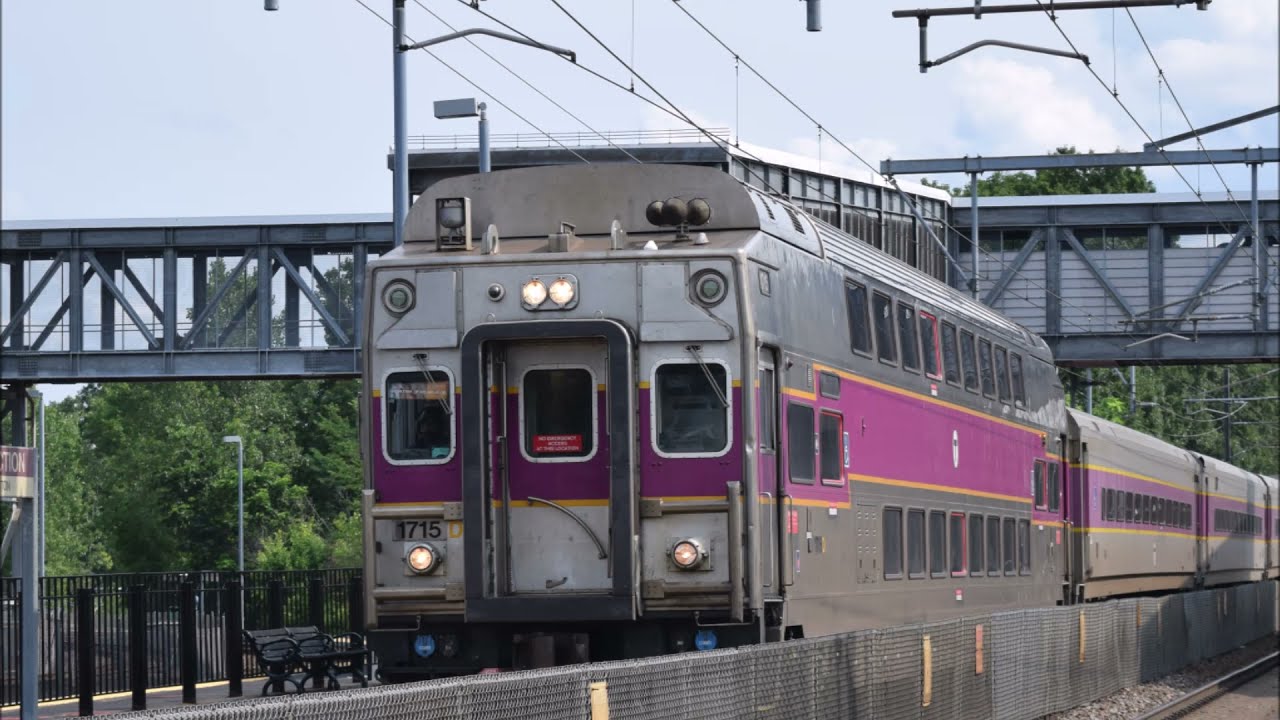 MBTA Cab car 1715 with 5 cars and locomotive #2011 7 22 2021 - YouTube