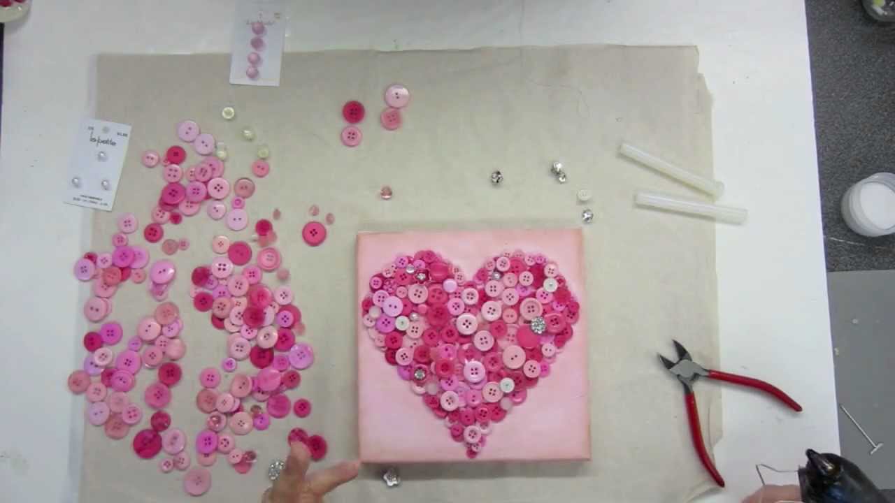 Create a Valentine Button Heart - YouTube