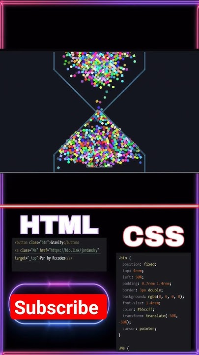 Gravity time cube #youtubeshorts #shorts #htmlcss #coding #programminglanguage #youtubeshorts ...