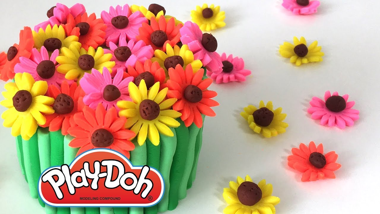 Colorful flower DIY Play-Doh Recipe How to make Play Dough Bakery Food ...