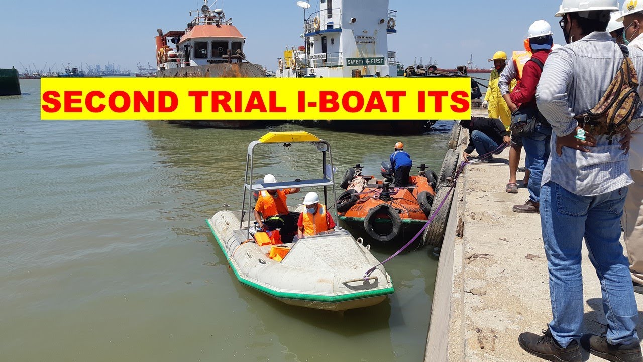 Second TRIAL Autonomous Boat iBoat ITS - Kapal Tanpa Awak - YouTube