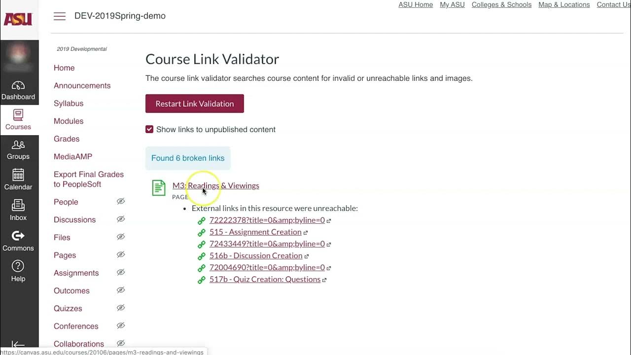 How to Validate Links in Canvas - YouTube