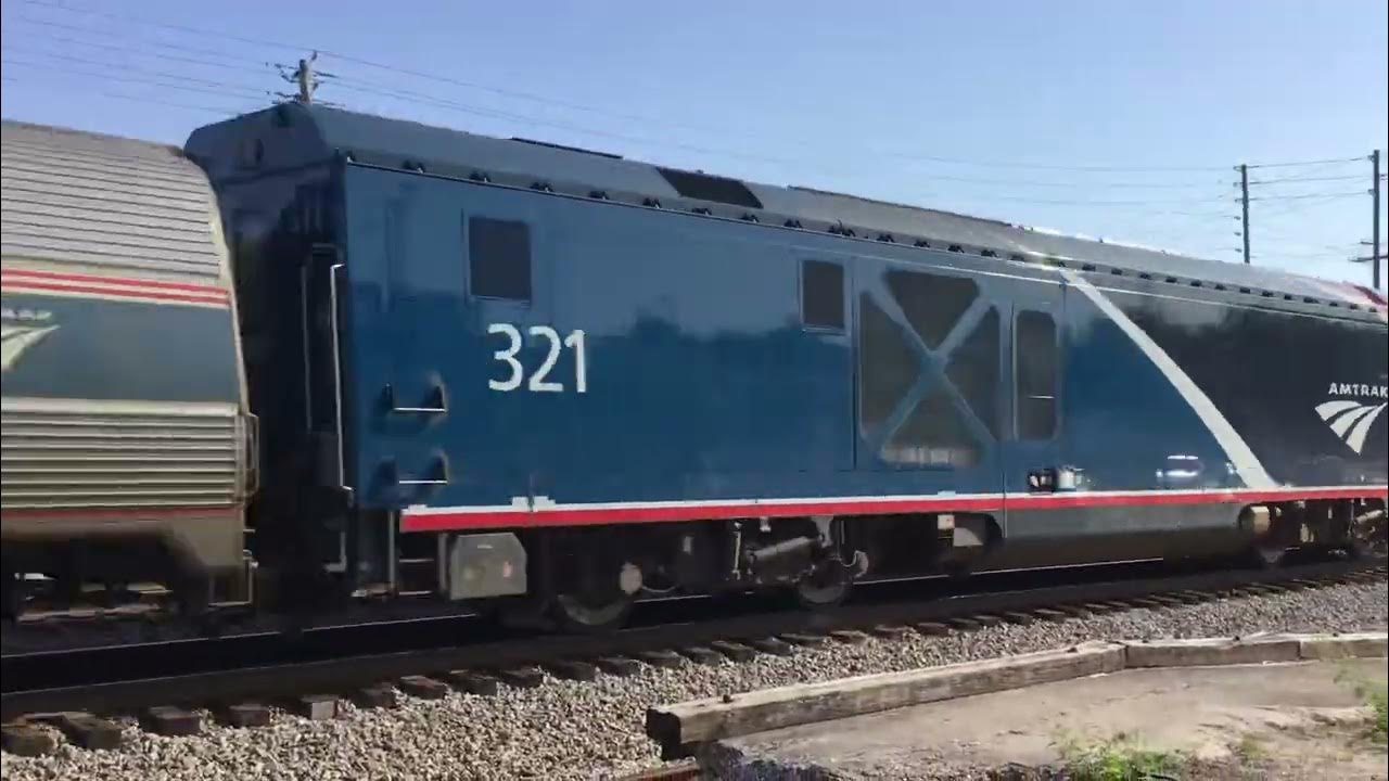 Amtrak PO91 5 hours late!!!!! 1 locomotive leading seimons charger - YouTube