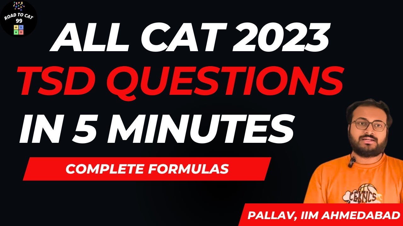 ALL TSD CAT 2023 QUESTIONS IN 5 MINUTES #tsd - YouTube