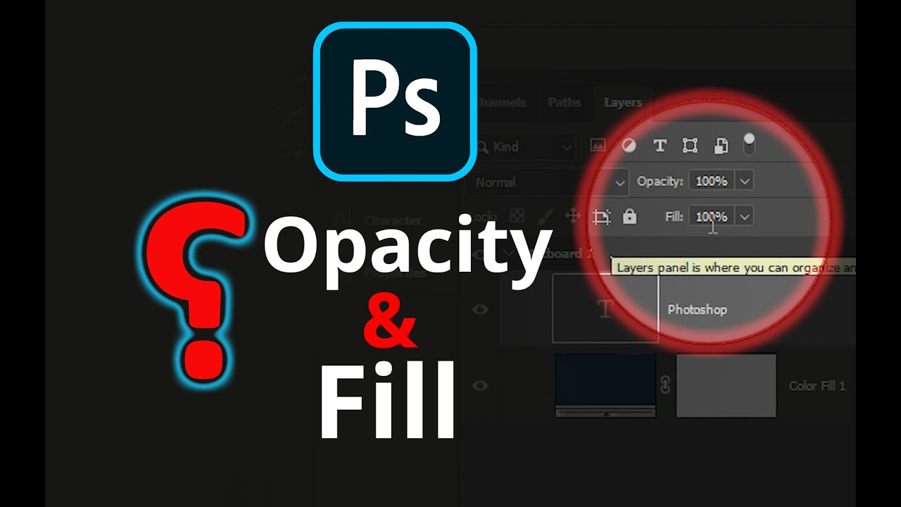 الفرق بين Opacity & Fill ؟ - YouTube