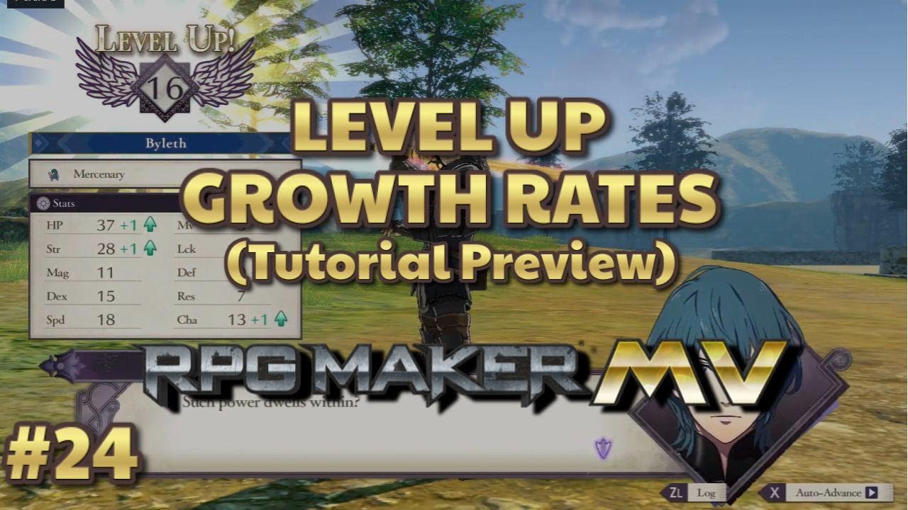 RPG Maker MV Tutorial Preview: Level Up Growth Rates (Suggested by ...
