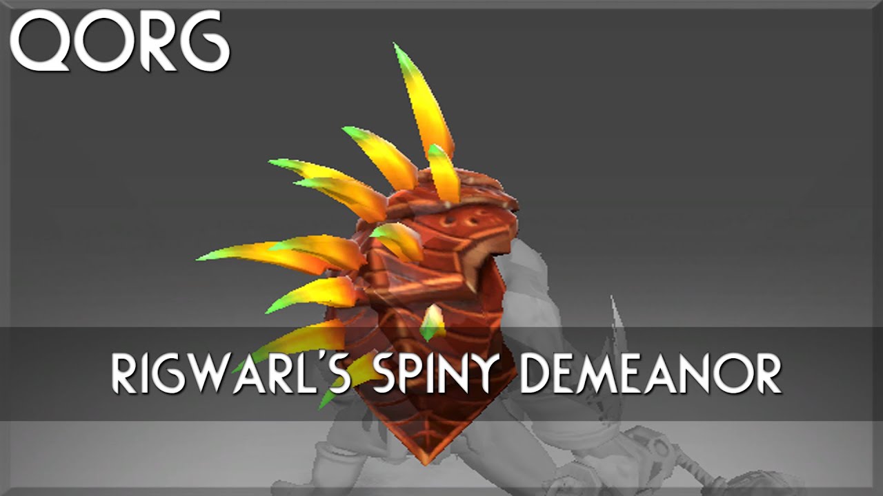 Dota 2 Items : Bristleback - Rigwarl's Spiny Demeanor - YouTube