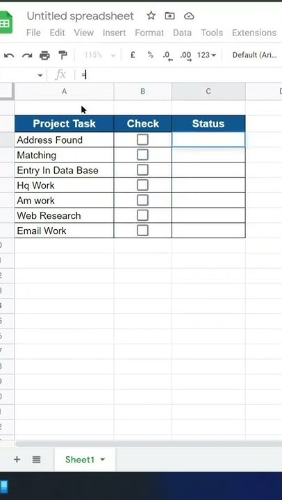 Creating a checklist in Google sheet | Google sheet tips and tricks | #Googlesheet #excel #short ...