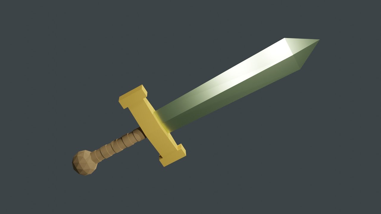 Blender Tutorial | Low poly sword - YouTube