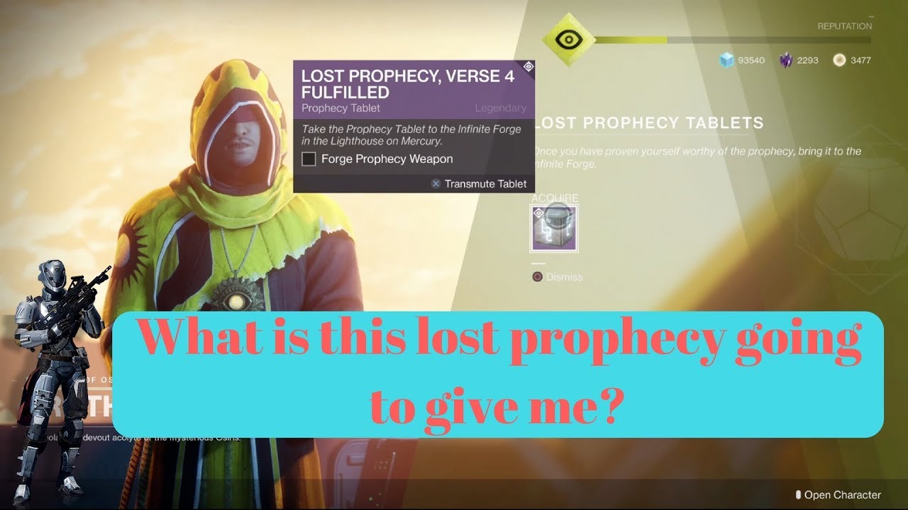 Destiny 2 - ALL Lost Prophecy Forge Numbered Weapons and Verses ...