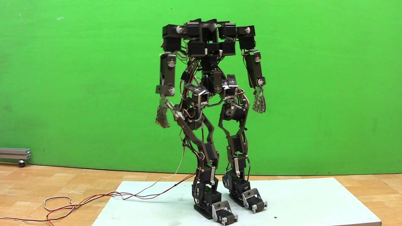 Some pelvic motions of a humanoid robot - YouTube