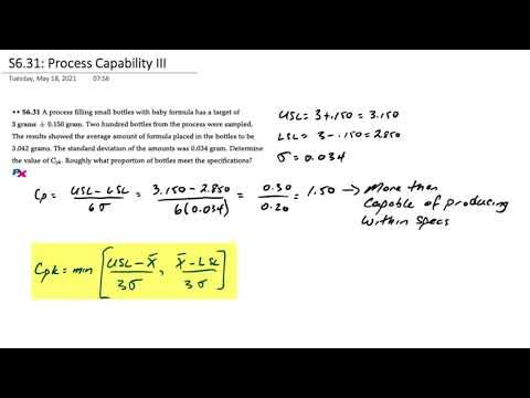 Statistical Process Control: Process Capability III - YouTube