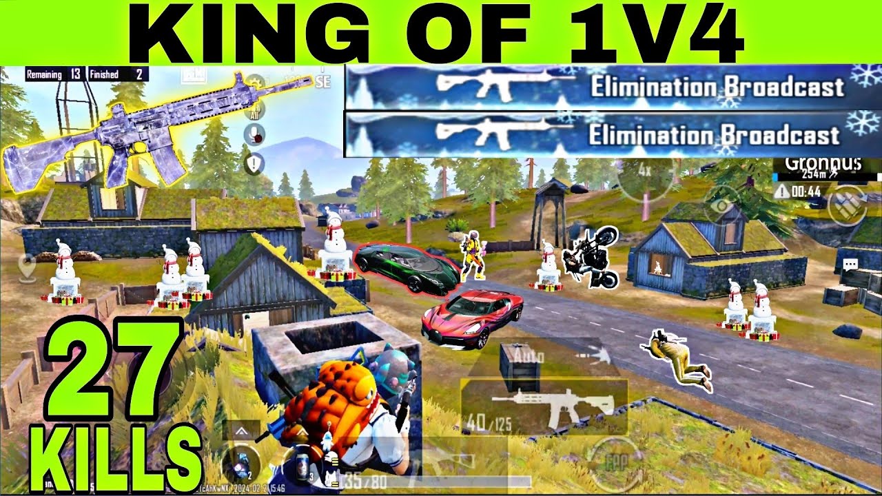 WOW!😲 PLAYING WITH M416 GLACIER MAX BEST 1VS4 GAMEPLAY IN LIVIK! POCO ...