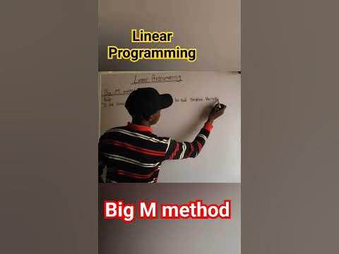 Linear Programming Big M method| Operation Research - YouTube