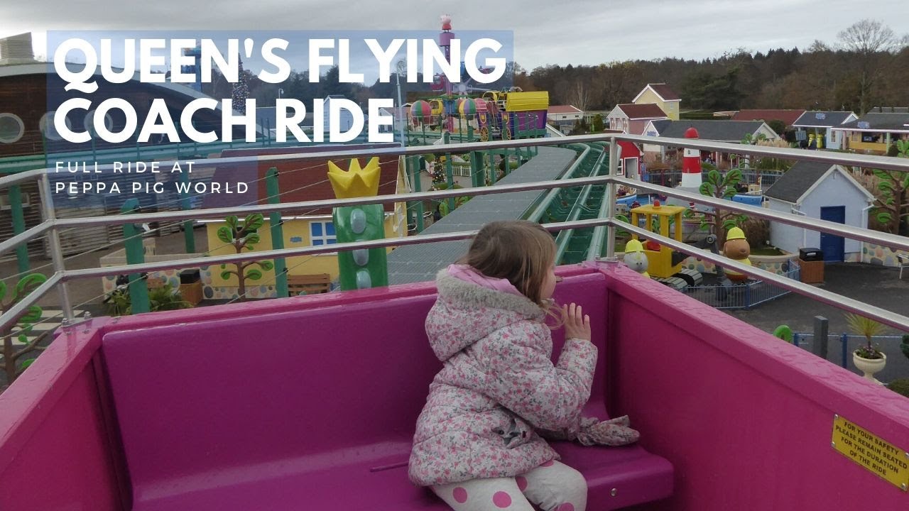 The Queens Flying Coach Ride at Peppa Pig World - YouTube