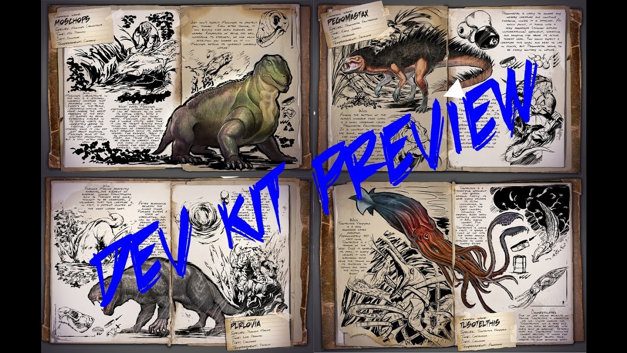 ARK Dev Kit: Moschops, Pegomastax, Purlovia, and Tusoteuthis - YouTube