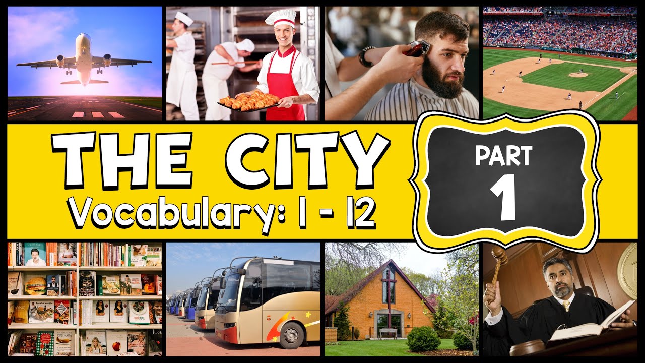 Las Partes de la Ciudad en Inglés - Parte 1: Vocabulario | Parts of the ...