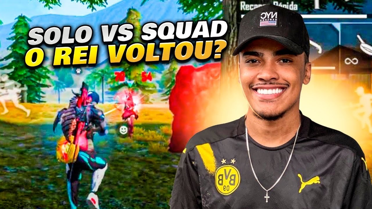 JOGANDO SOLO VS SQUAD DEPOIS DE MUITO TEMPO - FREE FIRE - YouTube