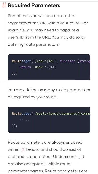 Laravel Routes Parameters | Many Parameters in Laravel Route #laravel # ...