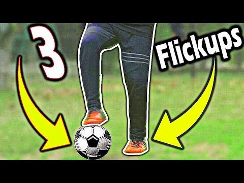 How to become a football freestyler : 3 flickups #1 : cool soccer skills (HINDI).