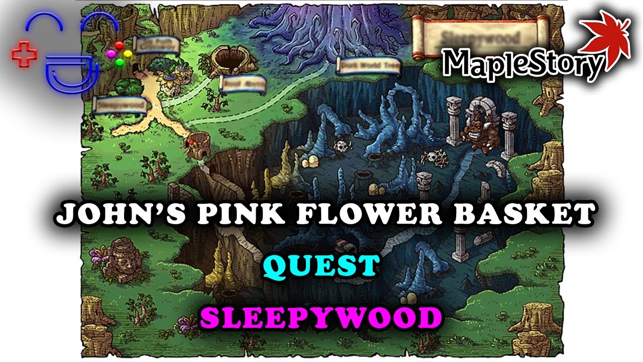 John's Pink Flower Basket Sleepywood Maplestory - YouTube