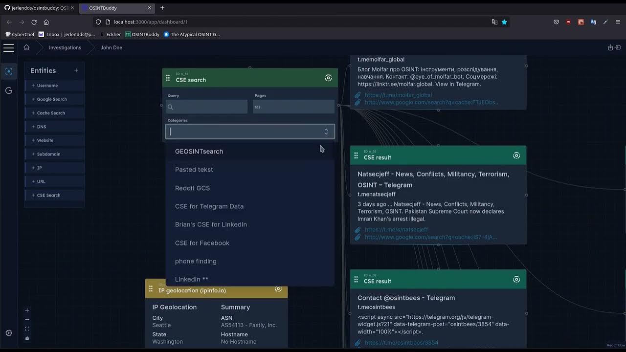 Introducing OSINTBuddy: A plugin based Maltego/Palantir alternative in beta - YouTube