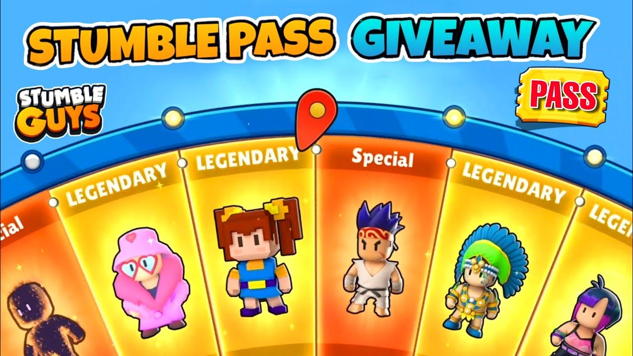 STUMBLE PASS GIVEAWAY All New Skin 🥊NEW UPDATE 0.45v Spin Wheel ...