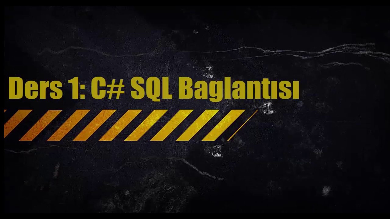 Ders 1 : C# SQL Bağlantısı ve Datagridview'e Veri Çekme - YouTube