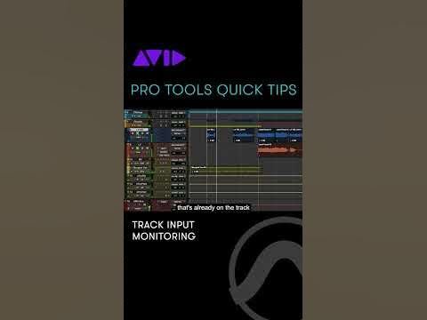 See how to use Track Input monitoring in Pro Tools - YouTube