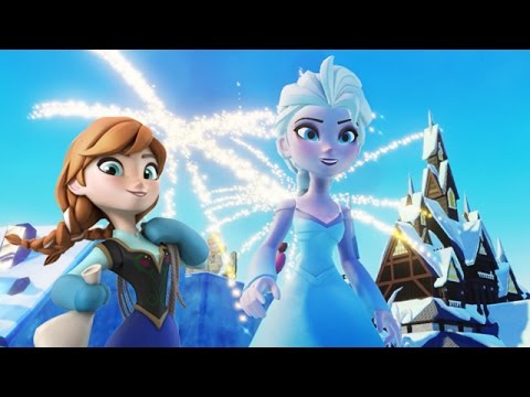 Frozen Elsa & Anna celebrate Arendelle Disney Parade - YouTube