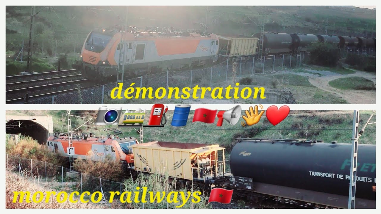 oncf FRET/ freight morocco railroad crossing 📷🚞⛽️🛢📢👋 ️ - YouTube