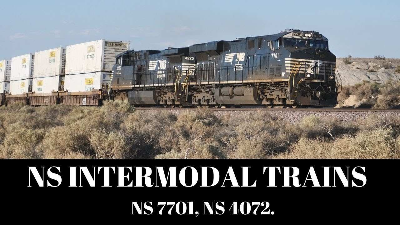 Railroad Videos NS Intermodal Trains NS 7701 & NS 4072 - YouTube