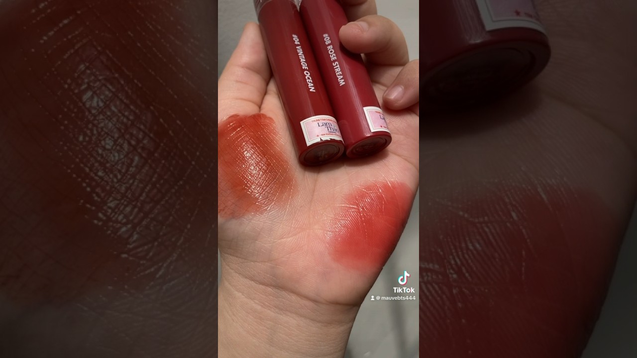Romand Glasting Water Tint 04 Vintage Ocean & 08 Rose Stream🌹 #romand ...