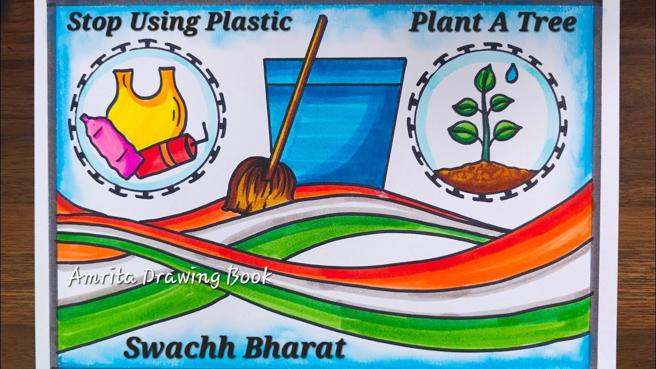 Swachh Bharat Abhiyan Drawing | Swachhta hi Seva Drawing | Swachh ...