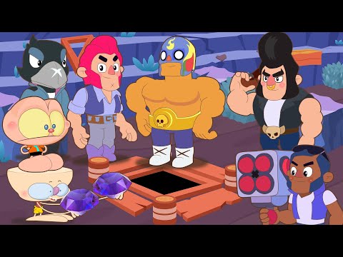Mongo e Drongo em Brawl Stars / Pique Gema - desenho animado com El Primo, Corvo, Colt, Brock e Bull