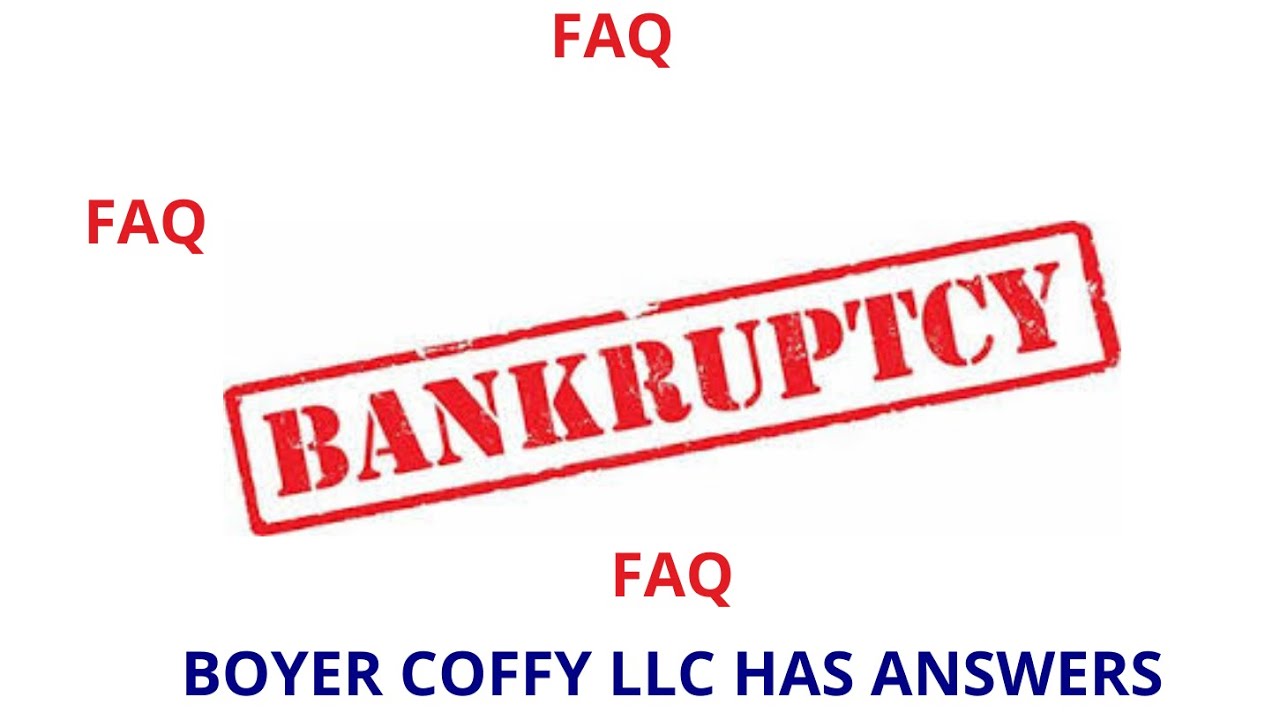 FAQ ABOUT BANKRUPTCY - YouTube