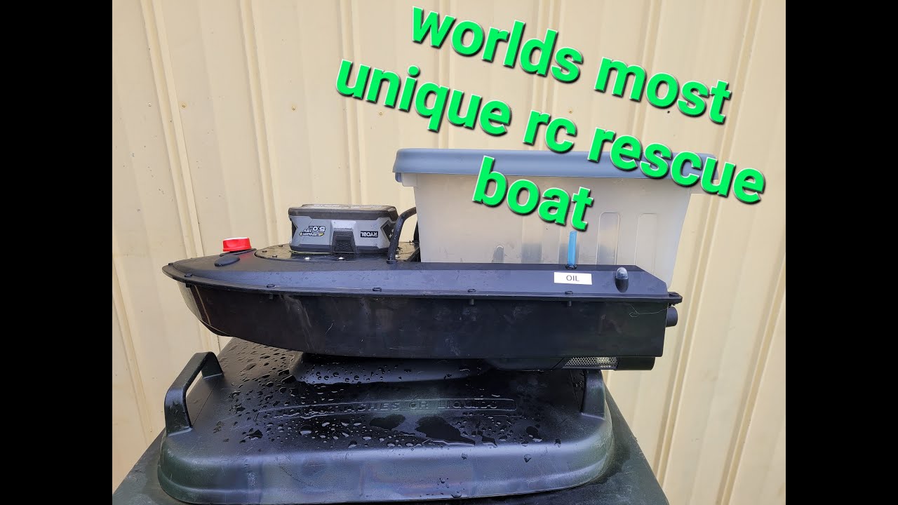 Ryobi Li-ion powered rc rescue boat running - YouTube