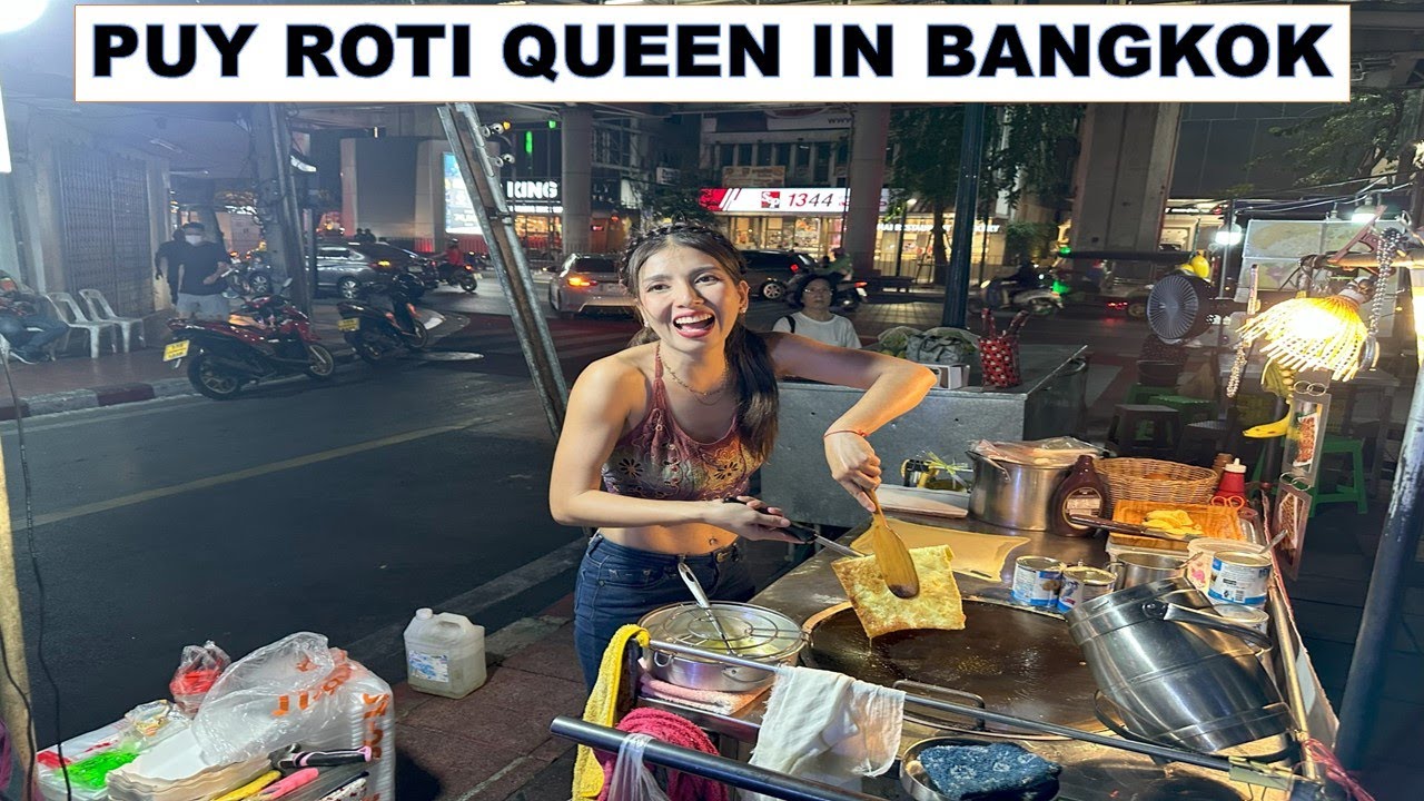 [4K TH] She Is GORGEOUS and Hard Working! Puy Roti Lady Bangkok 2024 ...