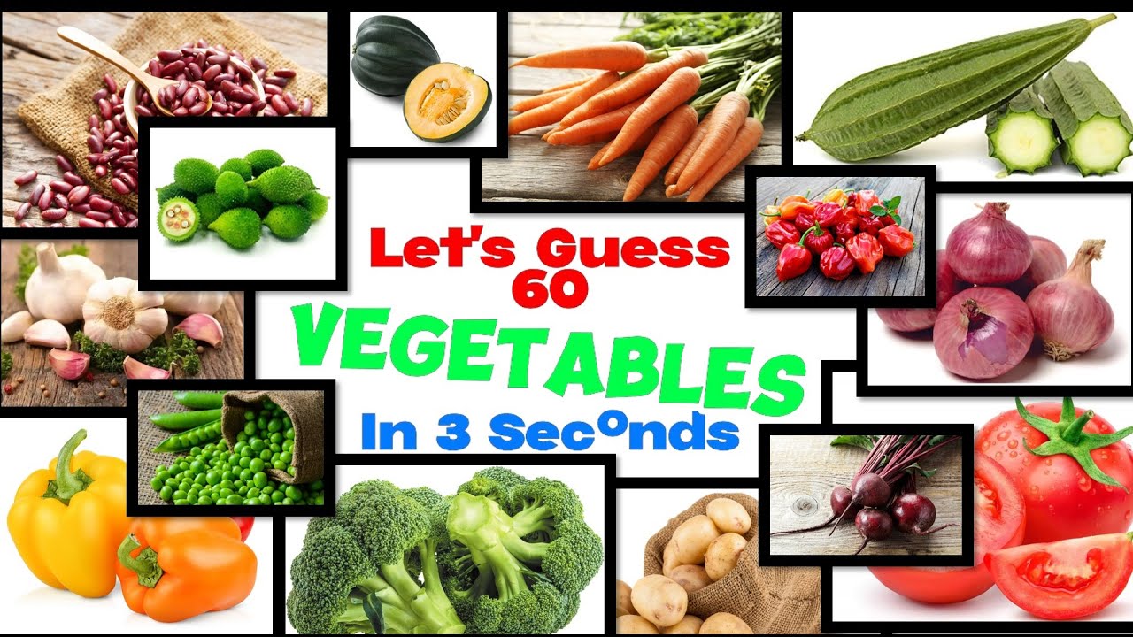 Guess the Vegetable Quiz in 3 second | 60 Different Types of Vegetable ...