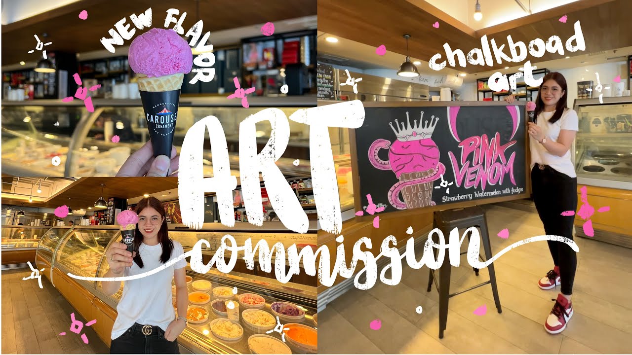Pink Venom Ice Cream Flavor | Chalkboard Artwork | Munis Art Studio ...