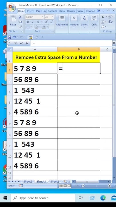 Remove Extra Space From Number in Excel🔥Excel में Extra Space कैसे हटाये? - YouTube