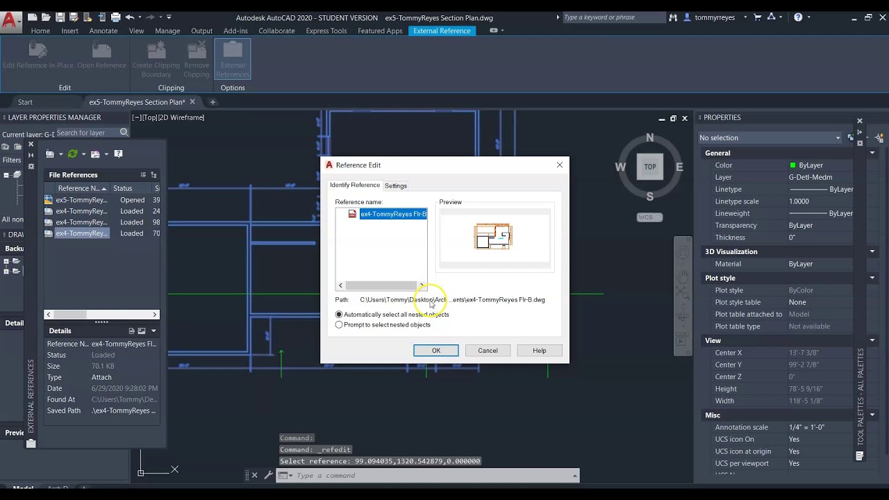 Arch 124 AutoCAD I Ch 6 Sections Part III - YouTube